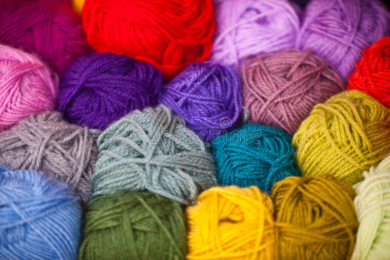 Colorful Different Wool Thread Balls Stock Image - Image of bright ...