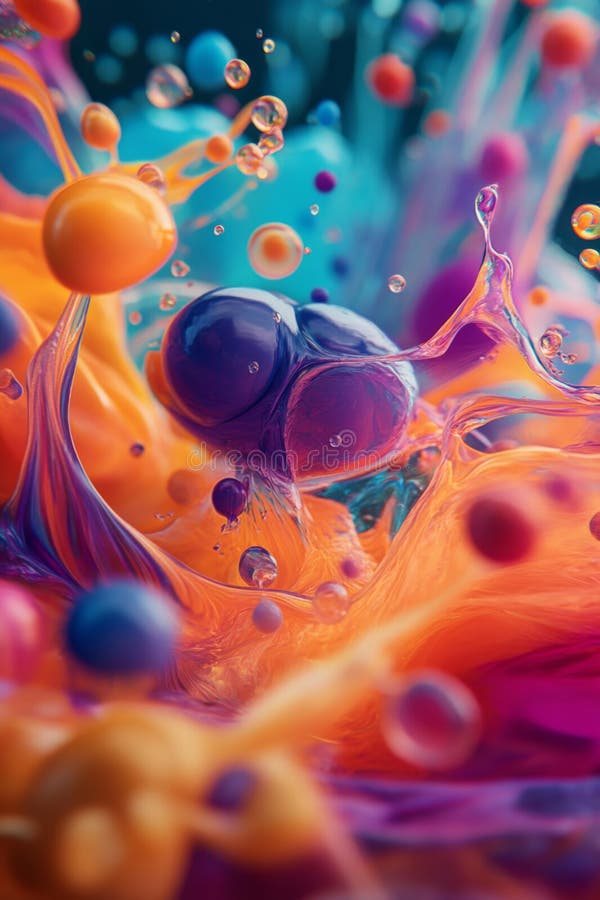 Colorful Digital Art Explosion Stock Illustration - Illustration of ...