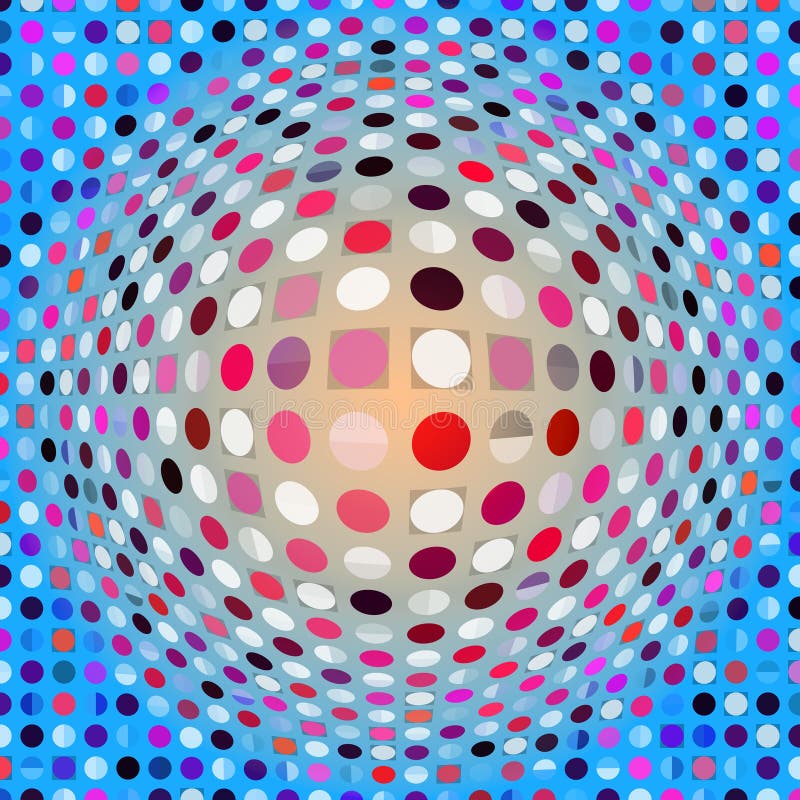 Colorful Digital Artwork Dots Stock Illustration - Illustration of ...