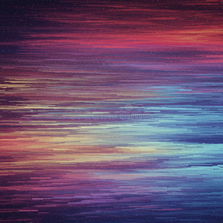 Colorful Digital Artwork Featuring Horizontal, Elongated Rectangles in ...