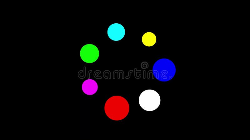 Colorful Digital Buffering Symbol on Plain Black Background Stock ...