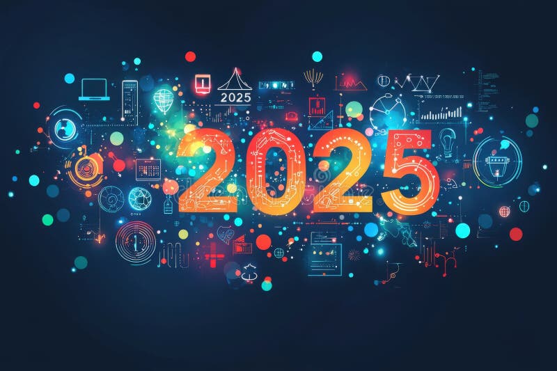 Future Trends and Innovations Represented in a Vibrant Digital Collage ...