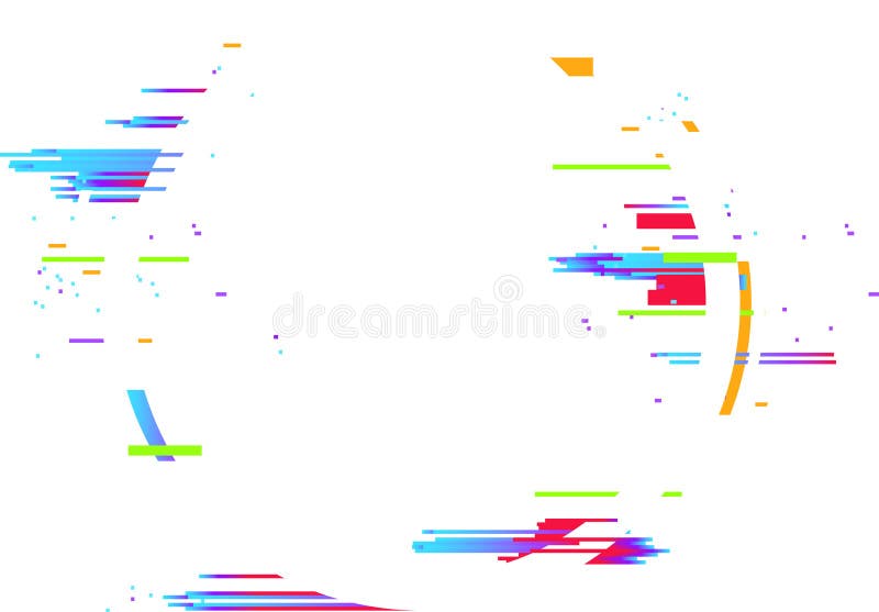 Colorful Digital Distortion Effect Resembling a Glitch or Signal Loss ...