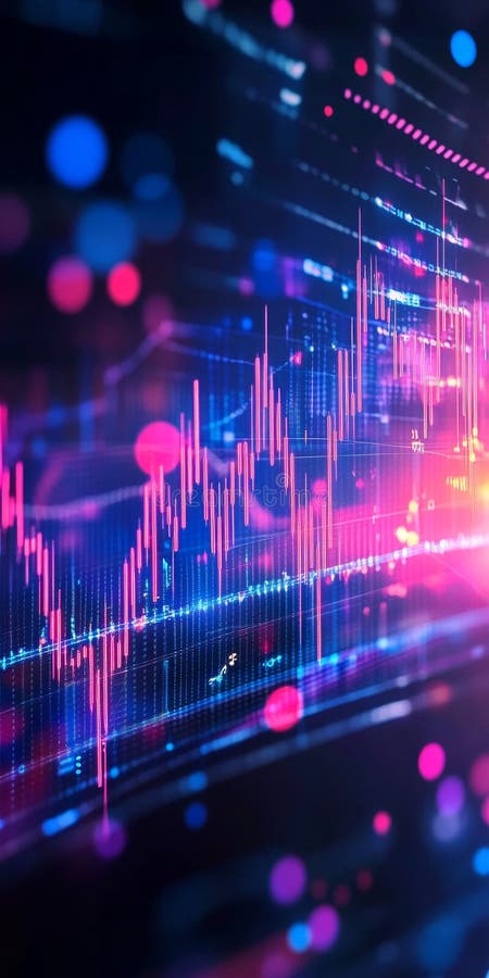 Colorful Digital Financial Data Visualization with Dynamic Charts and ...