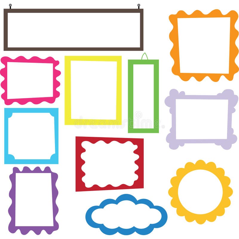 Colorful Digital Frame set stock vector. Illustration of pattern - 57024032