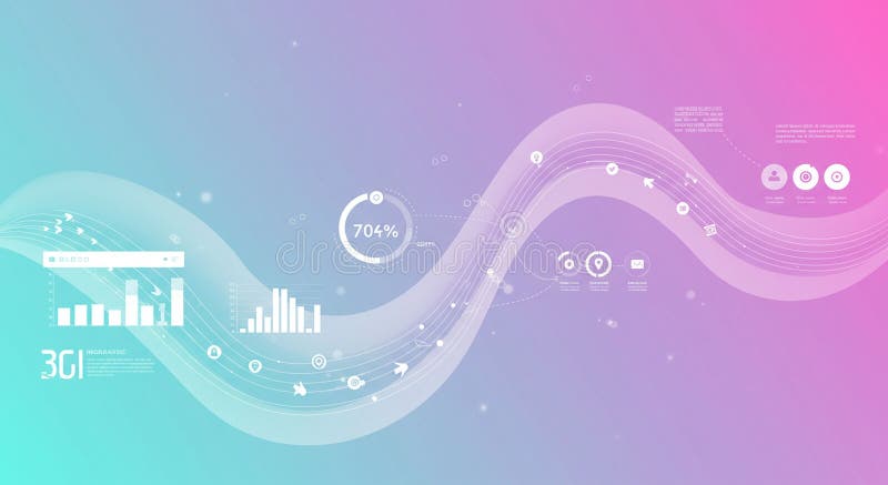A Colorful Digital Interface Features a Gradient Background Blending ...