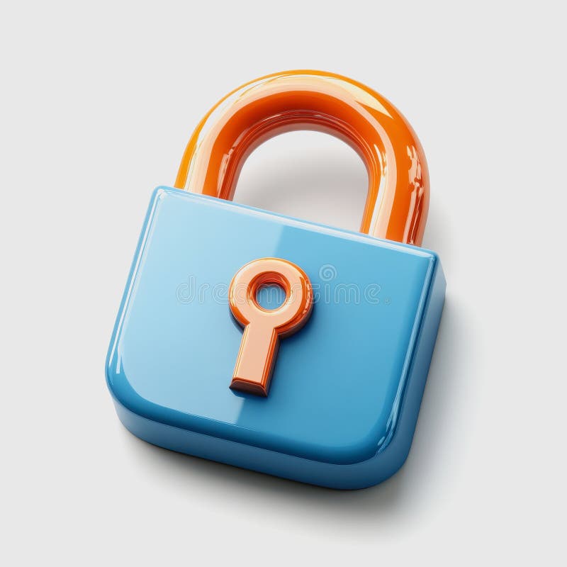 Colorful Digital Lock Icon Representing Security and Privacy in Online ...