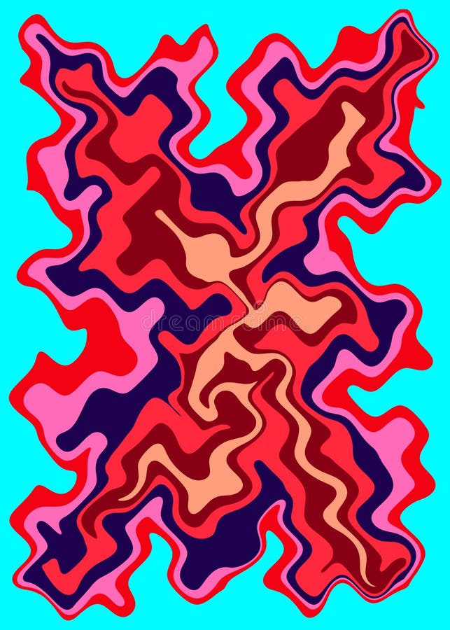 Colorful Digital Random Abstract Figure Stock Illustration ...