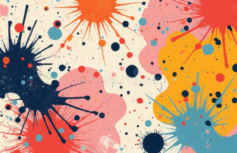 Colorful Digital Splash Art an Abstract Studio Expression from Above ...