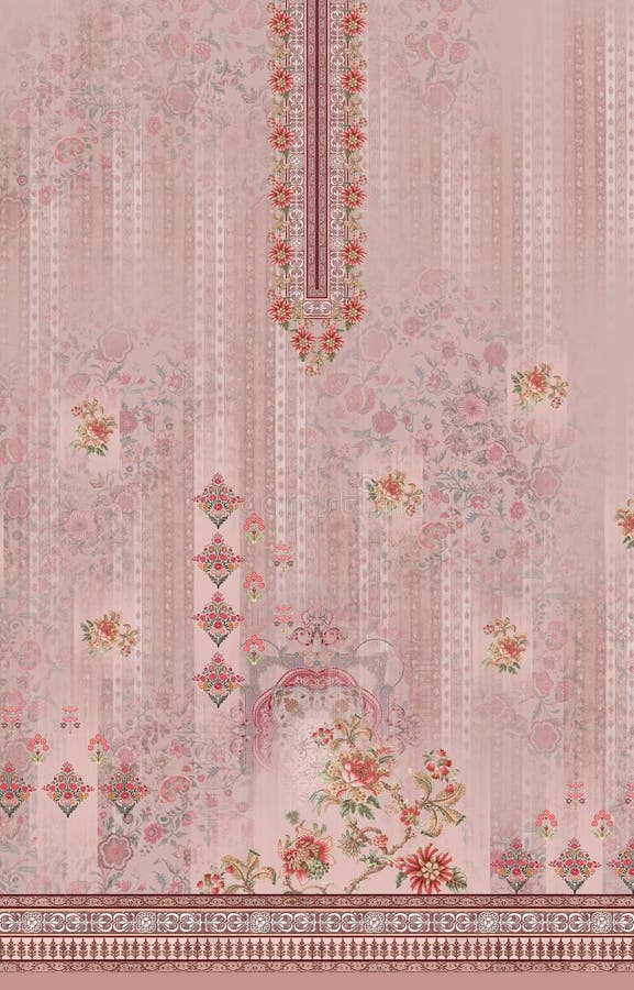 Colorful Digital Textile, Ready To Print Design for Digital Fabric ...