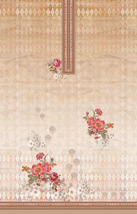 Colorful Digital Textile, Ready To Print Design for Digital Fabric ...