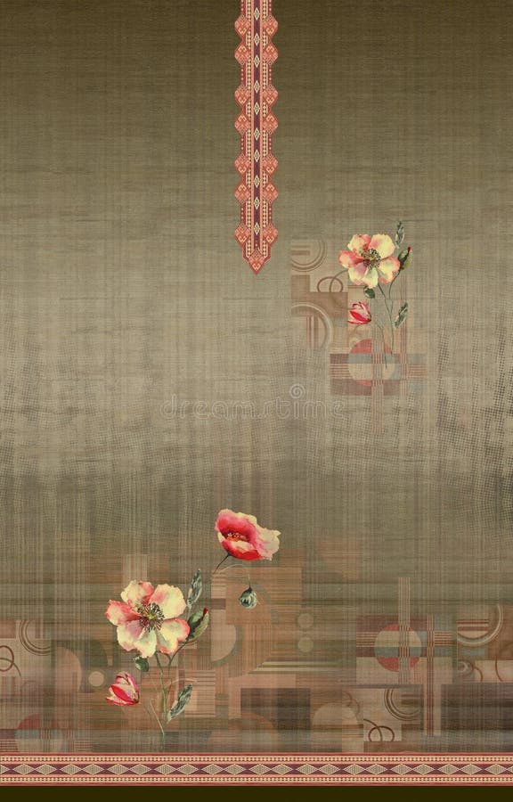 Colorful Digital Textile Ready To Print Design for Digital Fabric ...