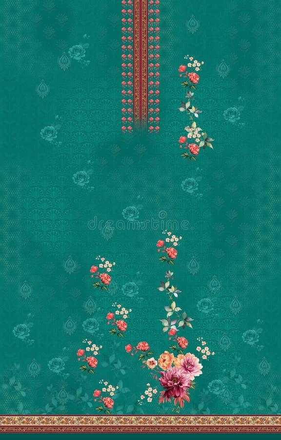 Colorful Digital Textile, Ready To Print Design for Digital Fabric ...