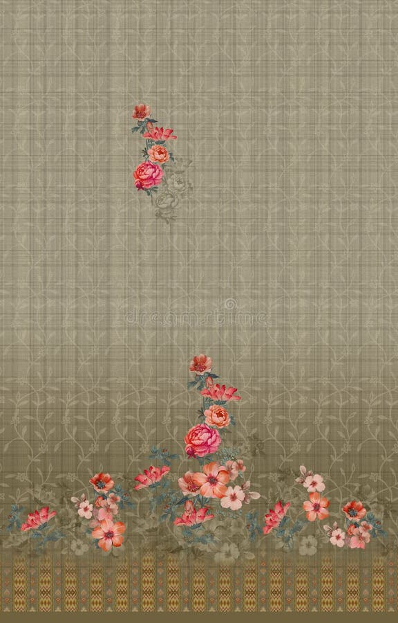 Colorful Digital Textile Ready To Print Design for Digital Fabric ...