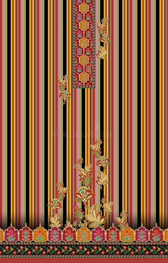 Colorful Digital Textile Ready To Print Design for Digital Fabric ...