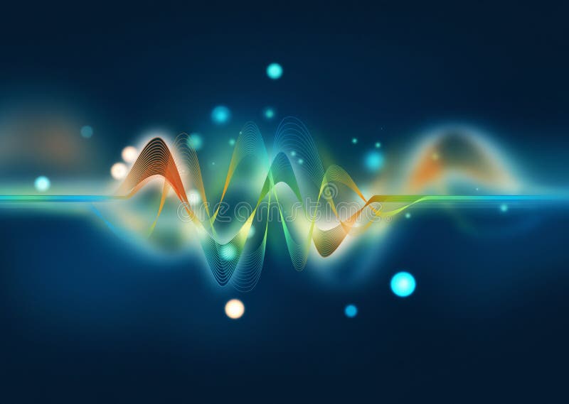 Colorful digital wave stock illustration. Illustration of energy - 68186033