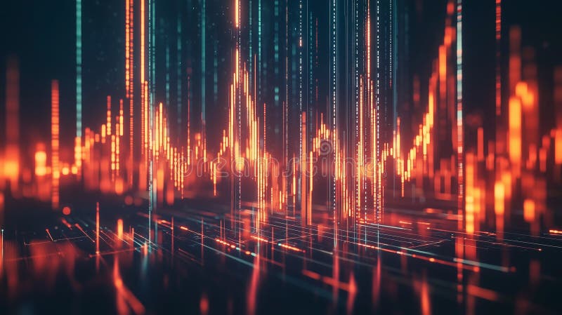 Colorful Digital Wave Patterns Representing Sound Frequencies ...