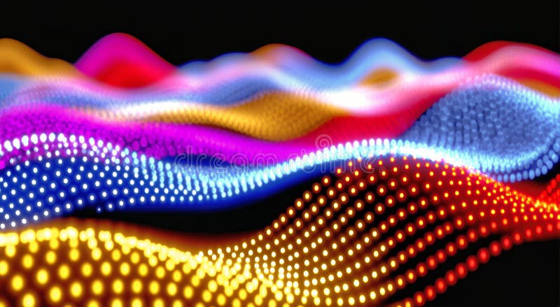 Colorful Digital Waves Create a Mesmerizing Visual Display of Light and ...