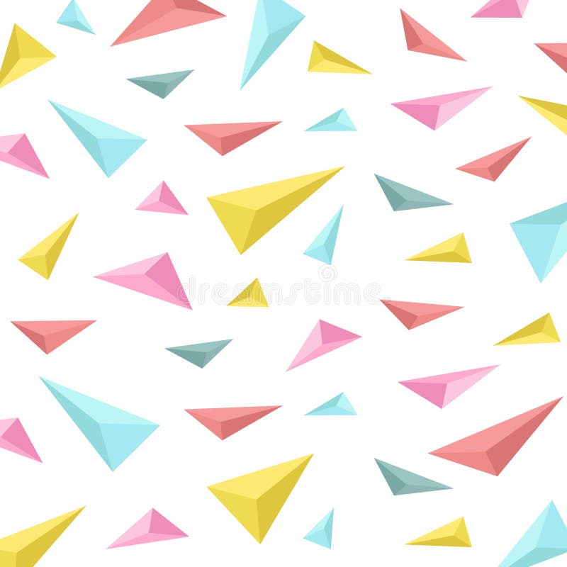 Colorful 3 Dimensional Shapes on White Background Stock Illustration ...