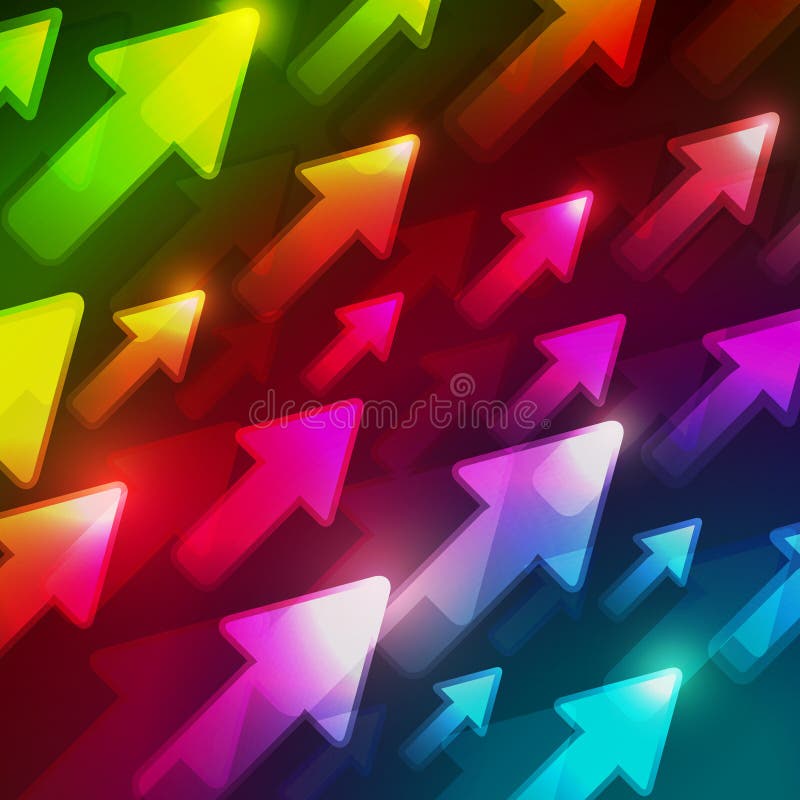 Colorful Direction Background Stock Illustration - Illustration of ...