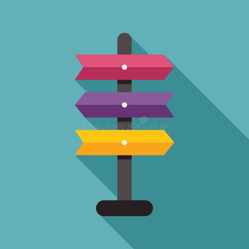 Colorful Direction Sign Post Pointing Different Ways Making Decision ...