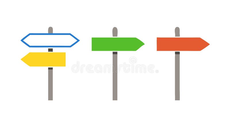 Colorful Directional Arrow Signs Set, Vector Design Generative AI Stock ...