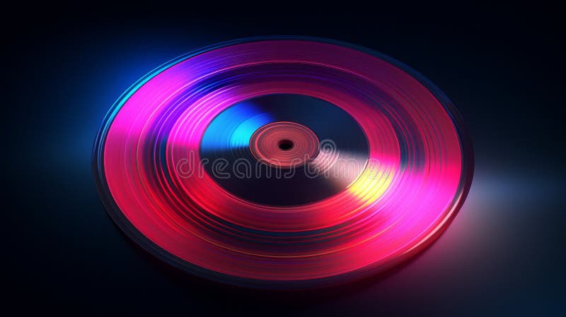 A Colorful Disc on a Black Background Stock Image - Image of symmetry ...