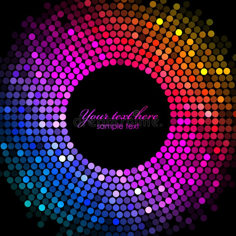 Colorful Disco Lights Frame Stock Vector - Illustration of fireworks ...