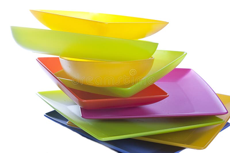 Colorful dishes stock image. Image of color, serve, clean - 12927371