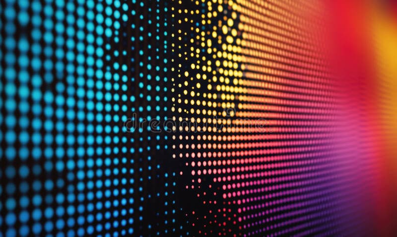 A Colorful Display of Dots on a Screen Stock Illustration ...