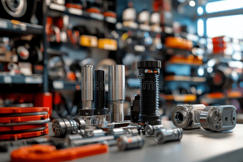 Colorful Display of Essential Car Accessories in an Auto Parts Store ...