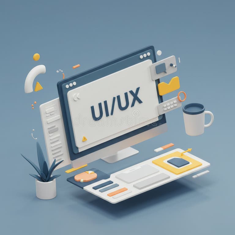 A Colorful Display Featuring UI UX, Alongside Other Design Tools and ...