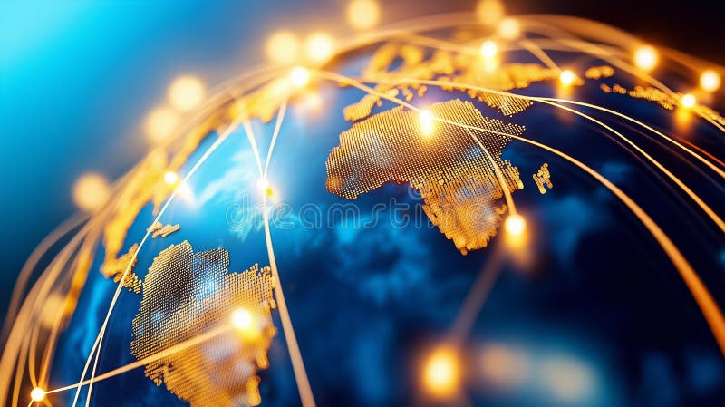 A Colorful Display of Internet Connections Across the Globe, Showcasing ...