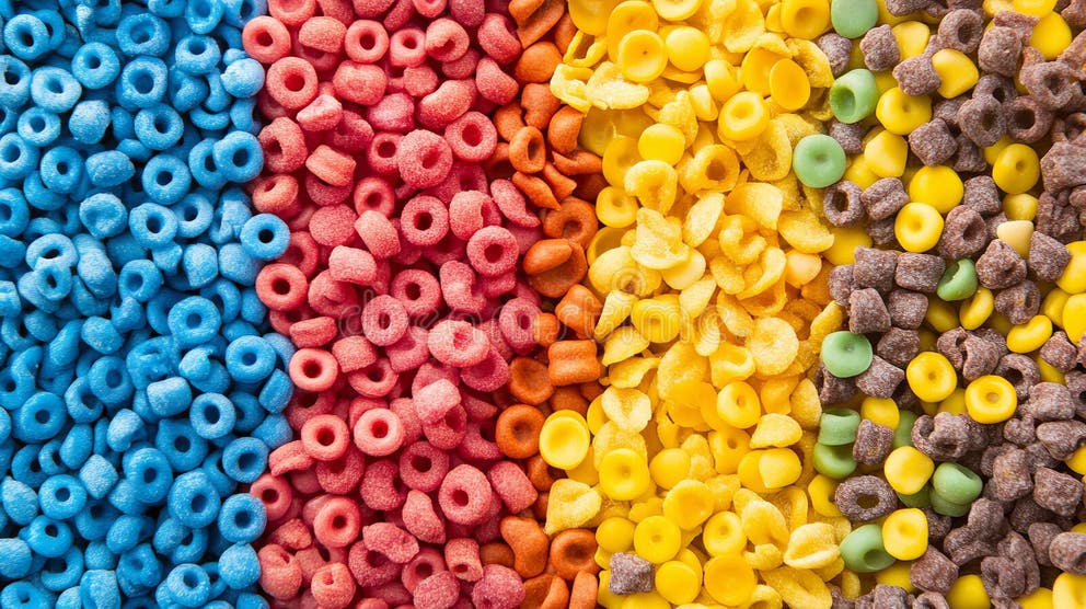 Colorful Display of Pre-Packaged Snacks Featuring Bright and Vibrant ...