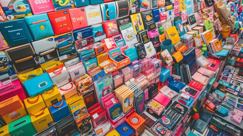 A Colorful Display of Various Stationery Items Neatly Arranged on ...