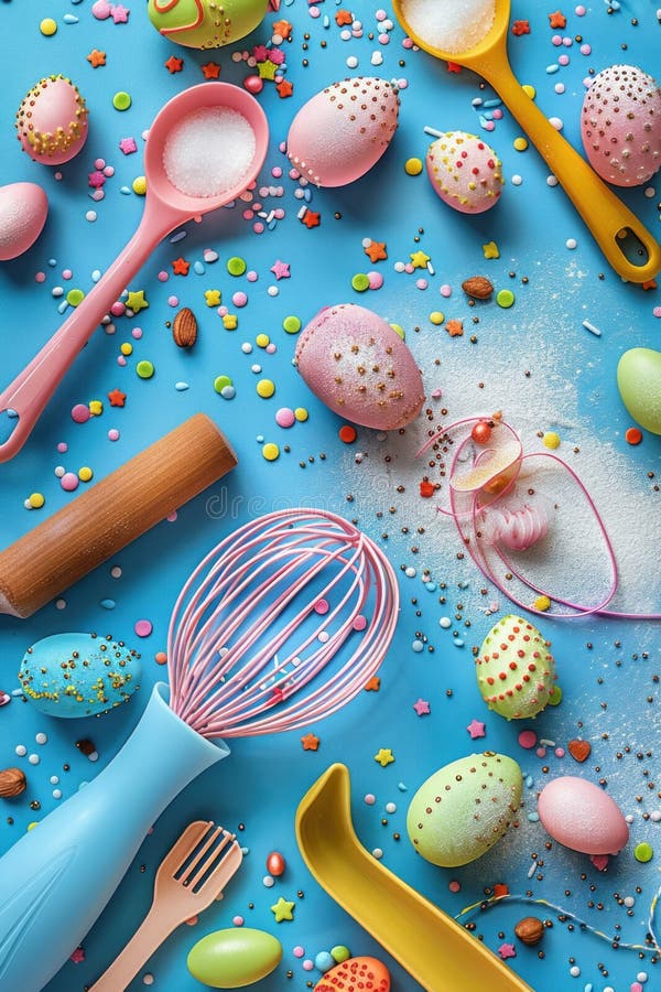 A Colorful Display of Variously Hued Eggs on a Table, Suitable for ...