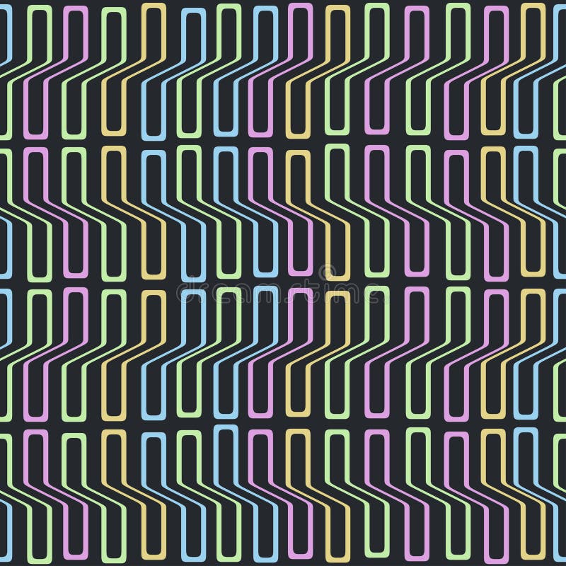 Colorful Distorted Rounded Rectangle Shapes Pattern Stock Vector ...