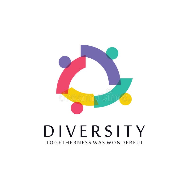 Colorful Diversity Logo Template. Icon of Unity, Friendship, Community ...