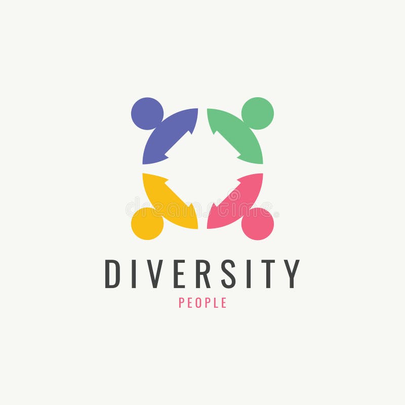 Colorful Diversity Logo Template. Icon of Unity, Friendship, Community ...