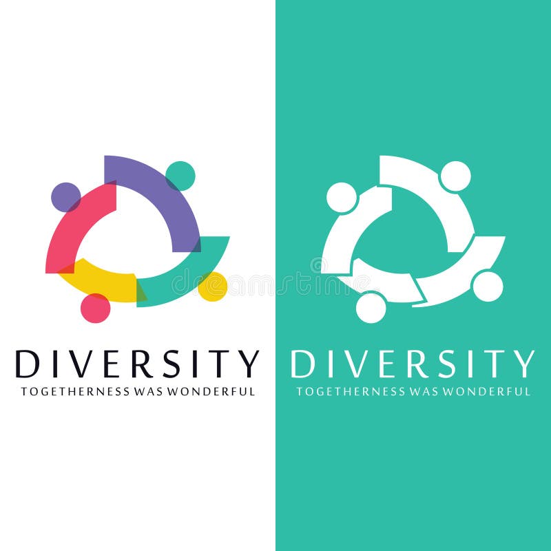 Colorful Diversity Logo Template. Icon of Unity, Friendship, Community ...