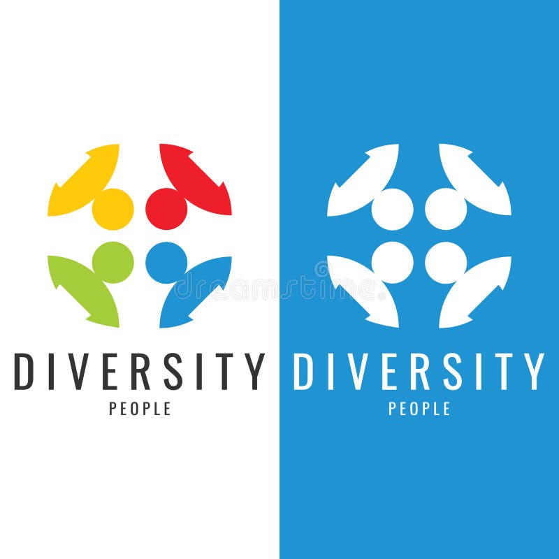 Colorful Diversity Logo Template. Icon of Unity, Friendship, Community ...