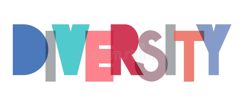 Colorful Diversity Word on White Background - Typographical Concept ...