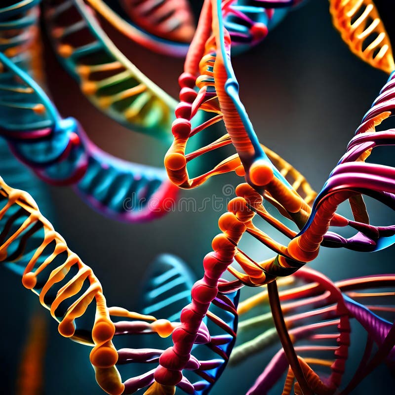 Colorful Dna - Ai Generated Image Stock Photo - Image of genes ...