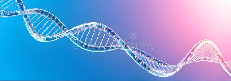 DNA Double Helix Structure Against Gradient Blue Background Stock ...