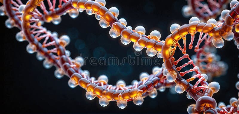 Colorful DNA Gene Helix Spiral Molecule Structure Stock Illustration - Illustration of ...