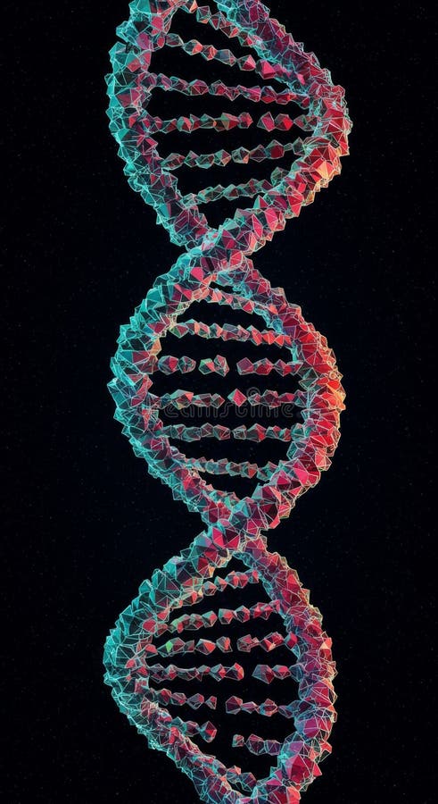 Colorful Dna Helix Abstract Science Background Stock Illustration ...