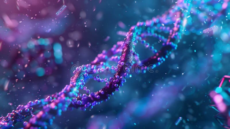The Colorful DNA Helix.AI Generated Image Stock Illustration ...