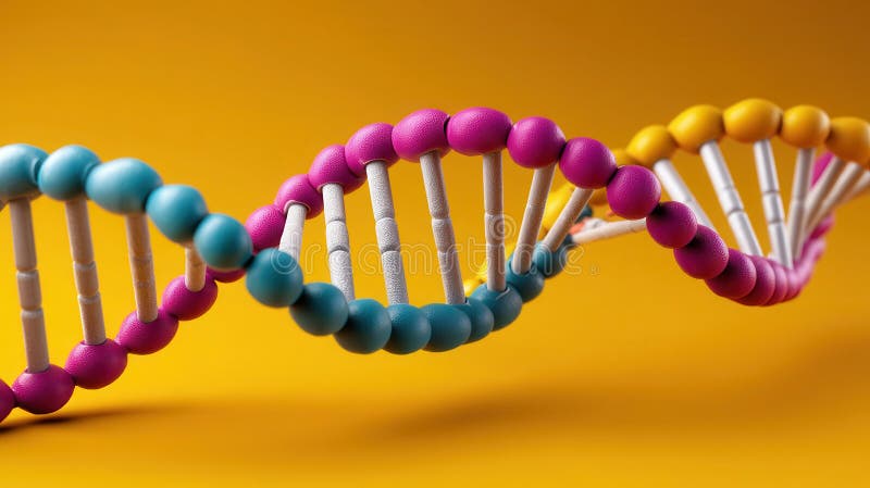 Colorful DNA Helix Model with Bright Background for Science Use Stock ...