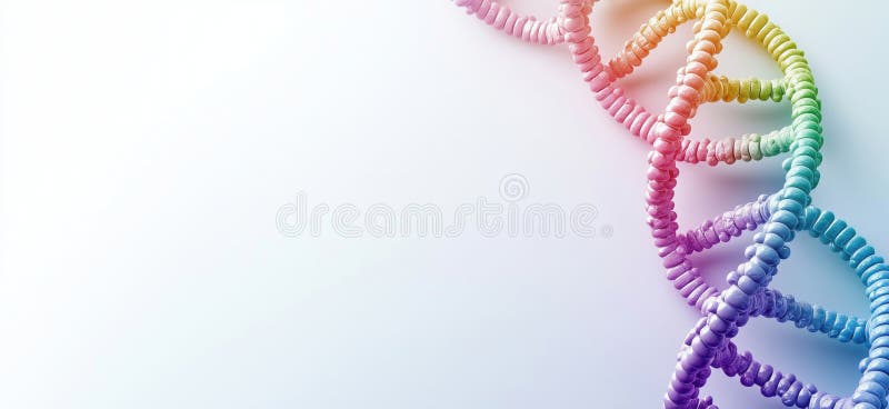 Colorful DNA Helix Structure Representing Genetic Information and ...