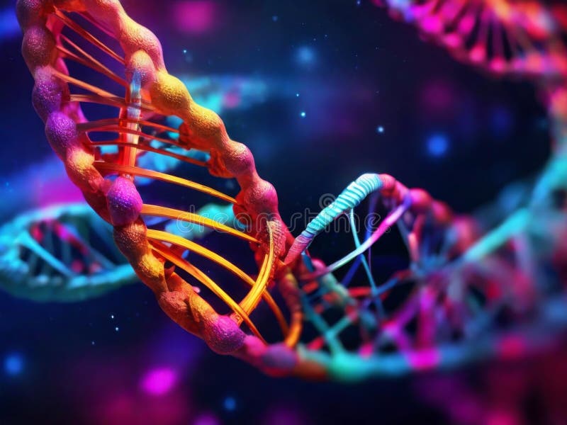 Colorful DNA Molecule Concept Stock Illustration - Illustration of ...